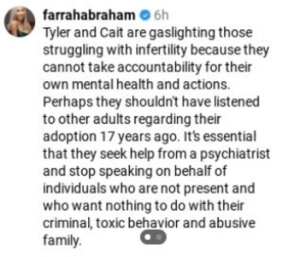 Farrah Abraham Slams Former ‘Teen Mom’ Co-Stars Catelynn Lowell & Tyler ...