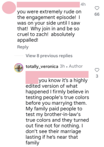Veronica Peters Defends Her Behavior During Lydia Plath’s Proposal ...